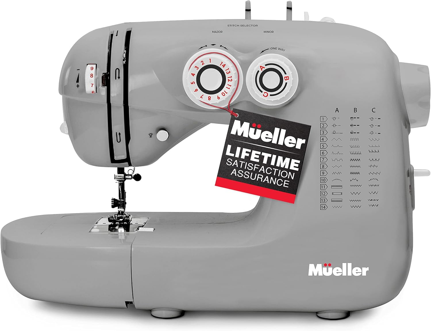 Mueller Ultra Stitch Sewing Machine, 110 Stitch Applications, LED Light ...
