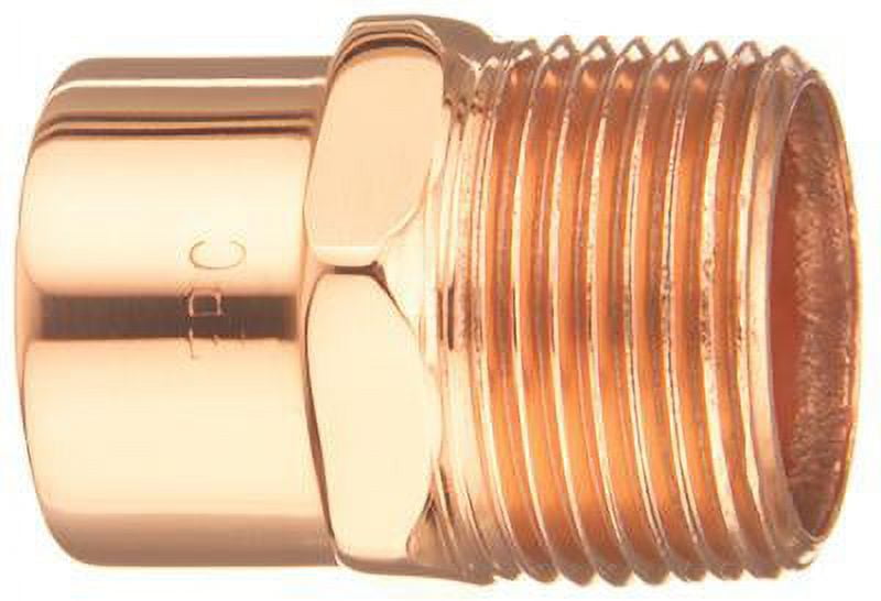 Mueller W61132 Streamline Wrot Copper Male Adapter, 1/2" x 3/8", Each ...