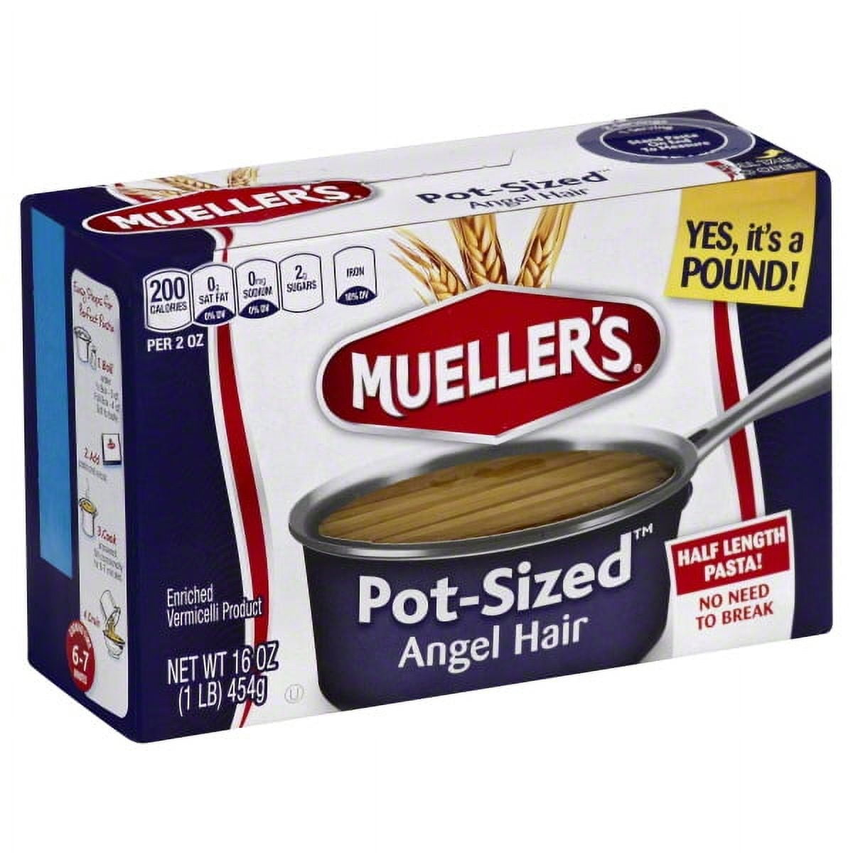 Mueller's Pot-Sized Sodium-Free, Cholesterol-Free Angel Hair Capellini ...