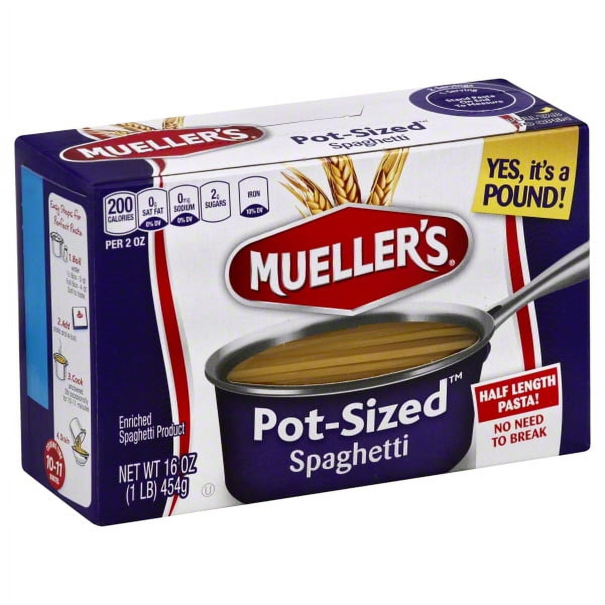 Mueller's Pot-Sized Spaghetti Pasta Pack, Sodium-Free, Cholesterol-Free ...