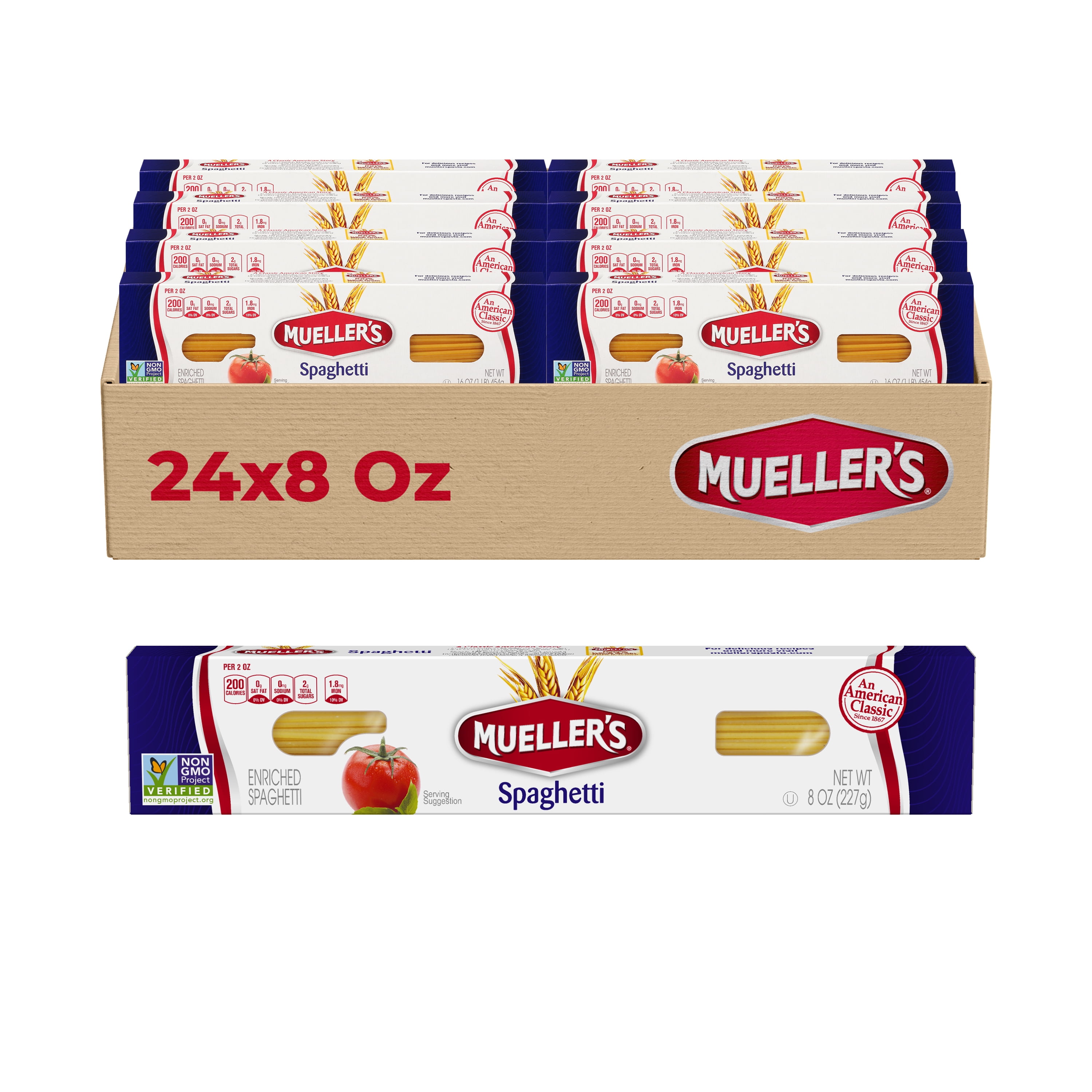 Mueller’s Spaghetti (24-Pack, 8 oz Each) – Classic Italian Pasta in ...