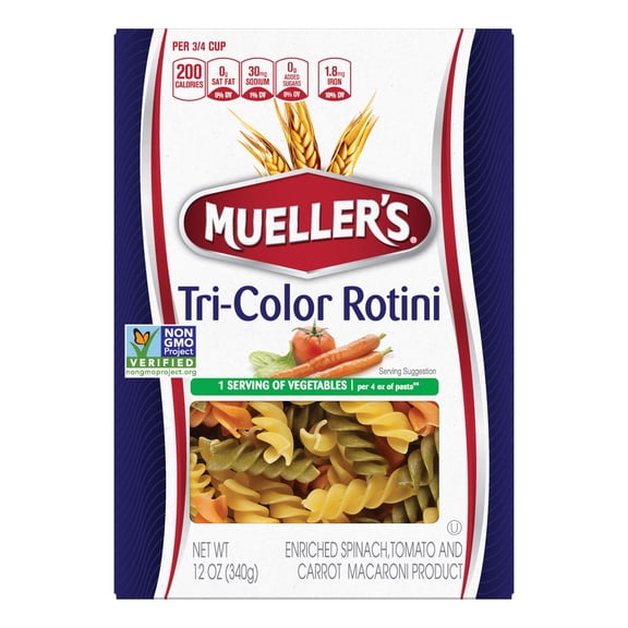 Barilla Tri-Color Rotini Pasta, Non-GMO, Kosher Certified, 12 oz ...