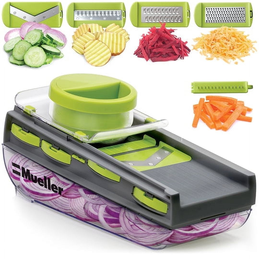 Mueller Pro Mandoline Slicer, Adjustable 5-Blade Veggie Cutter/Shredder ...