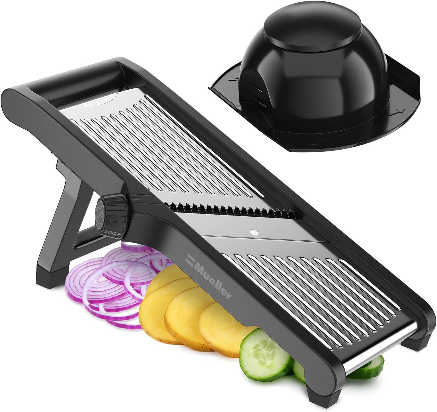 MuellerLiving Mandoline Slicer for Kitchen, Stainless Steel, Slice or ...