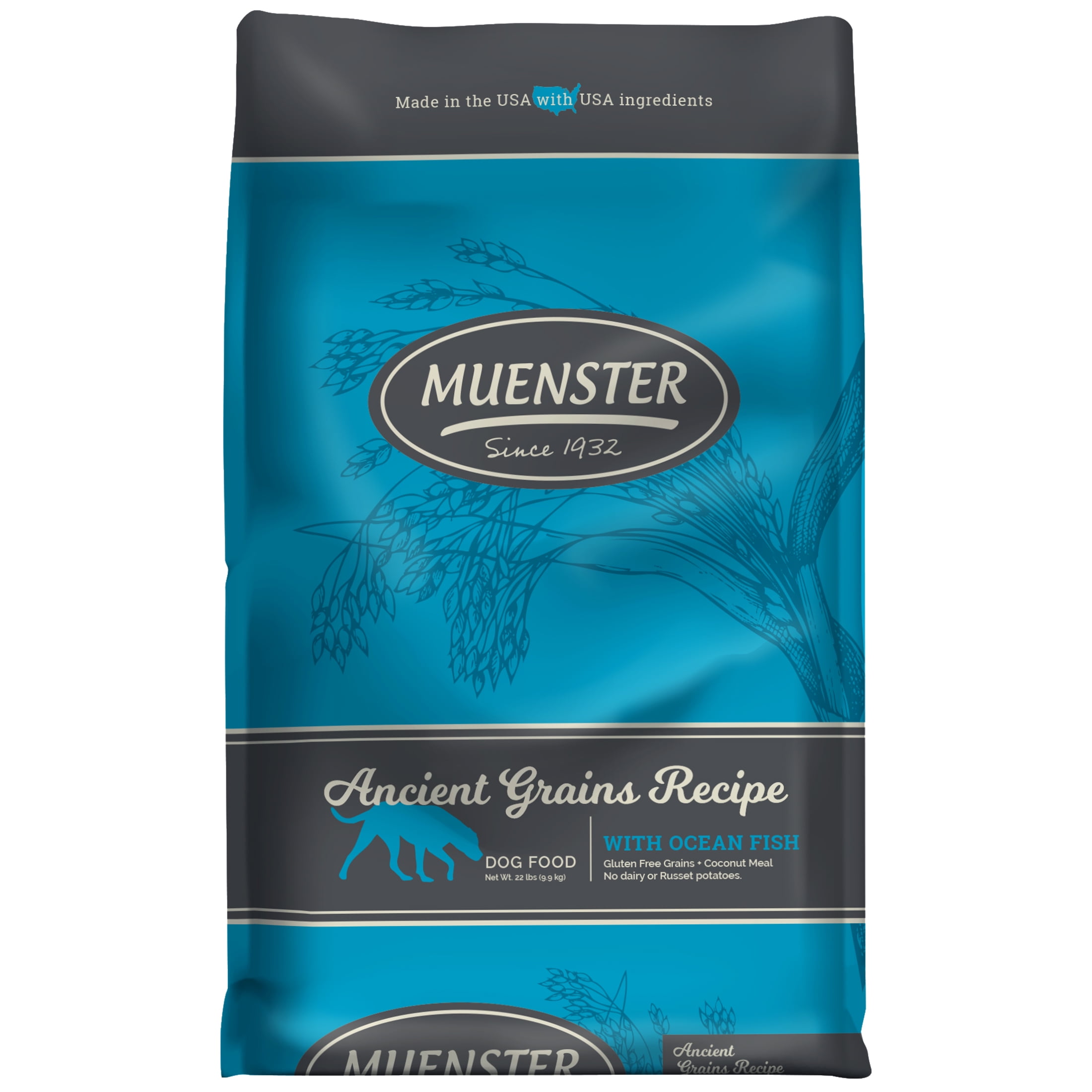 Free Shipping! Muenster Dog Food All Life Stages 22 lb with Ocean Fish ...