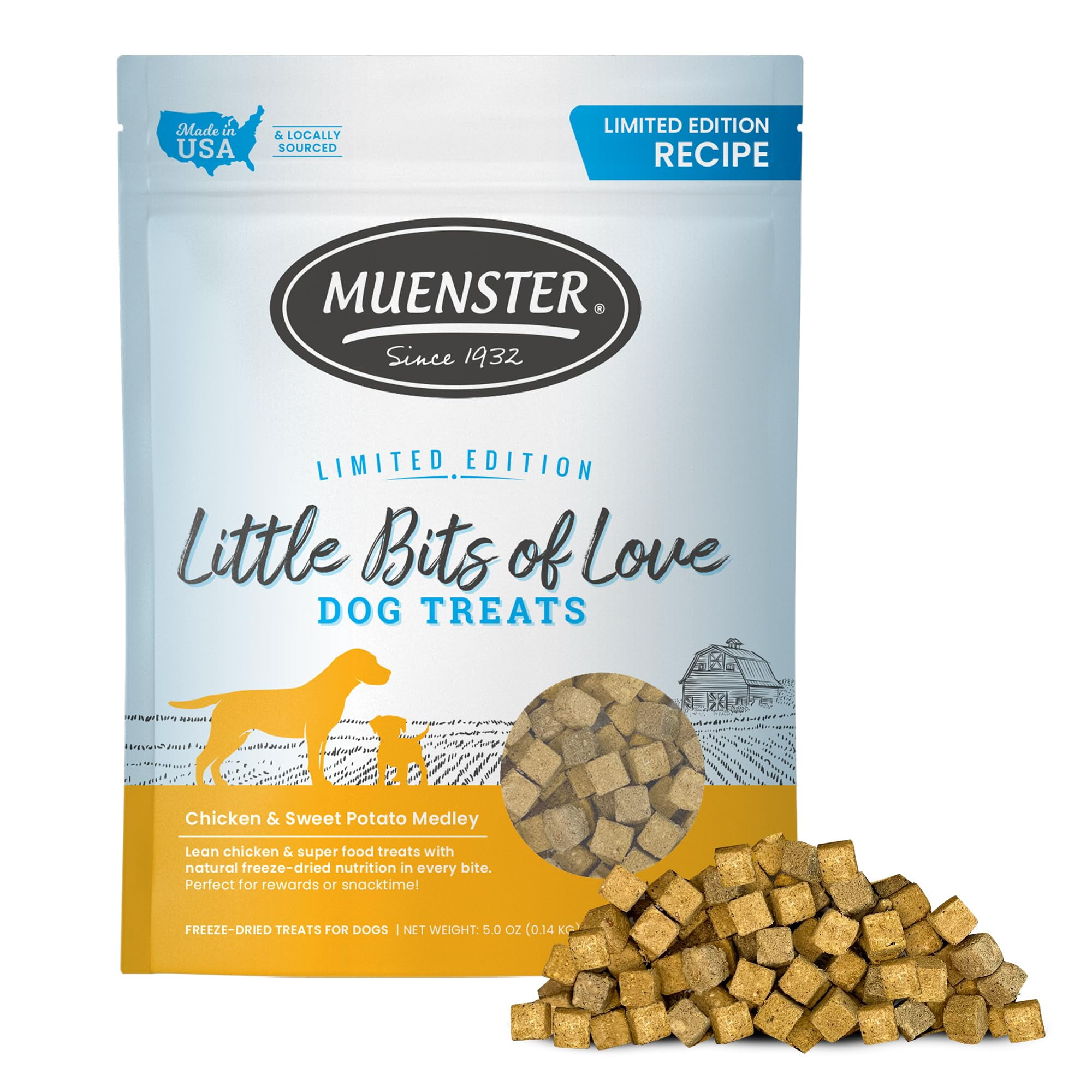 Muenster Chicken & Sweet TMA2 Potato Freeze Dried Dog Treats (5oz ...