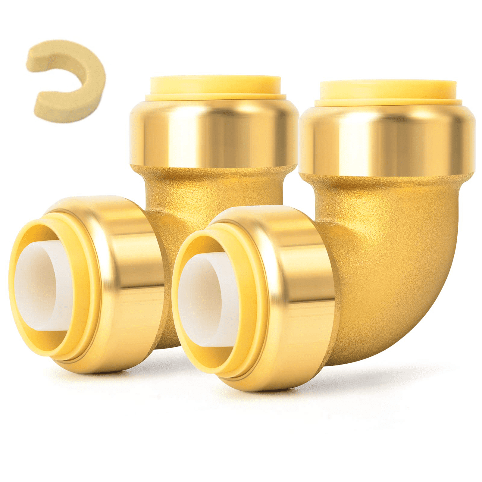 Muerk 2Pcs 1/2 inch 90 Degree Elbow Coupling Push-To-Connect Lead Free ...