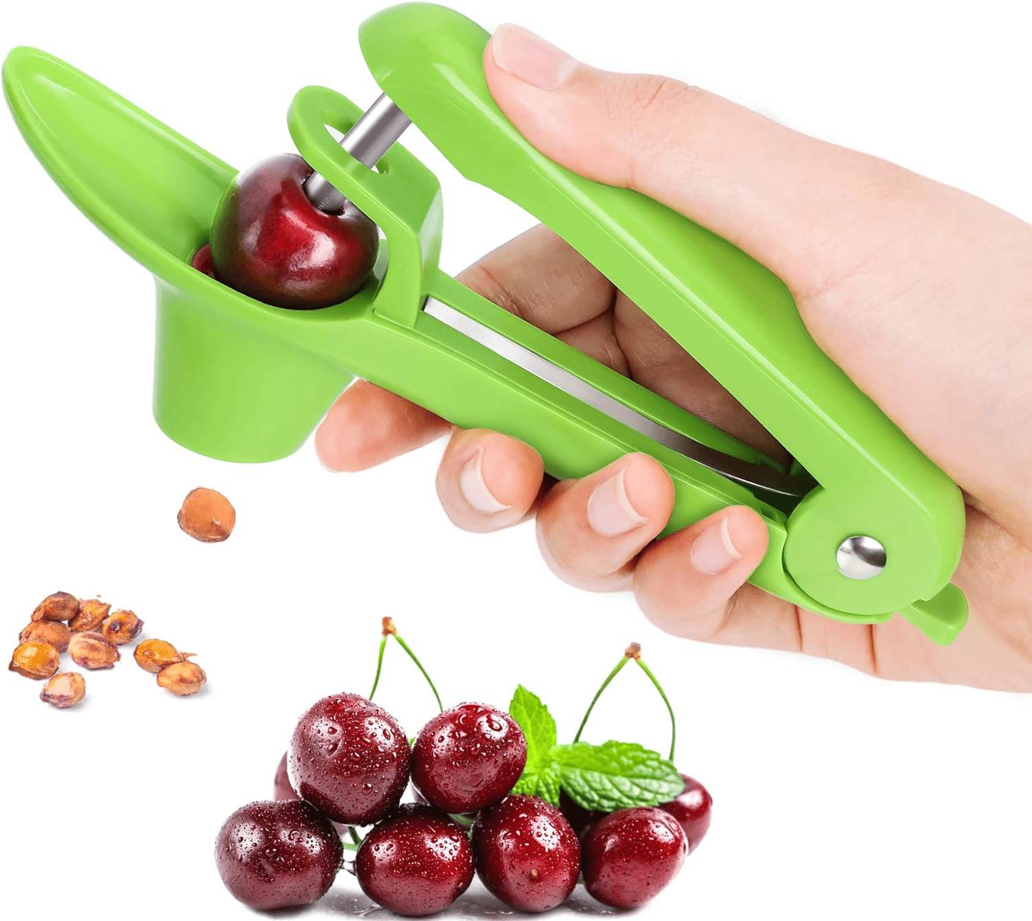 Muerk Cherry Pitter Tool Pit Remover Heavy-Duty Stainless Steel Olive ...