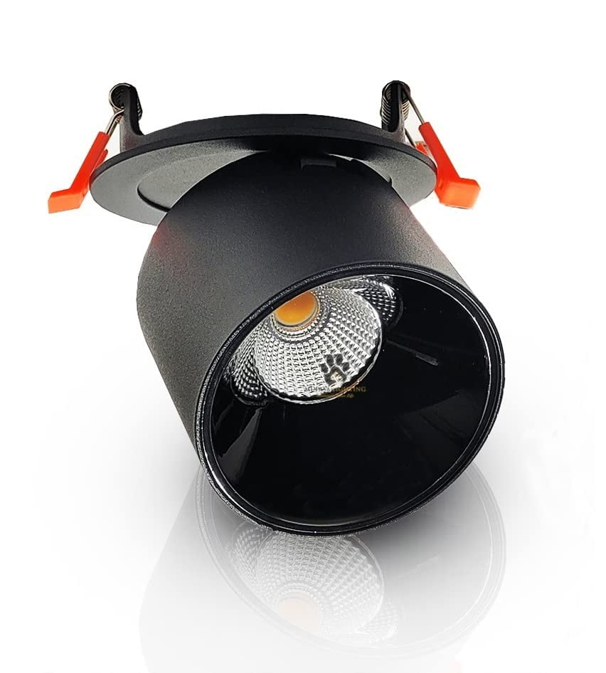 Mufasa 12 Watts Black Body Black Reflector Adjustable LED Concealed ...