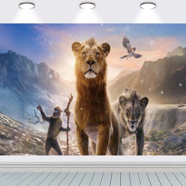 Mufasa Backdrop Background Banner Birthday Party Supplies Taspestry ...