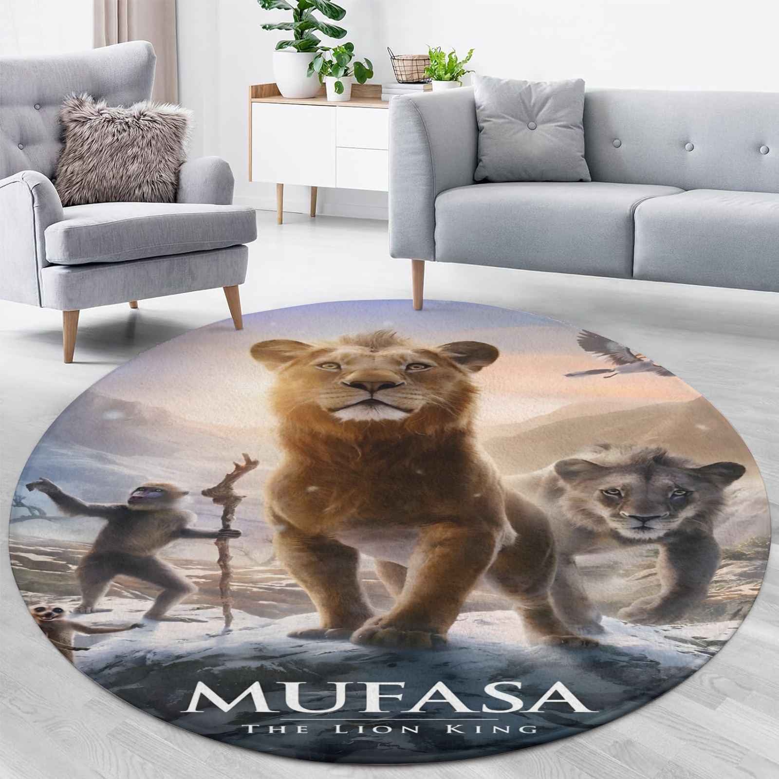 Mufasa: The Lion King Round Floor Mat– Cozy, Durable, Decor-Ready ...