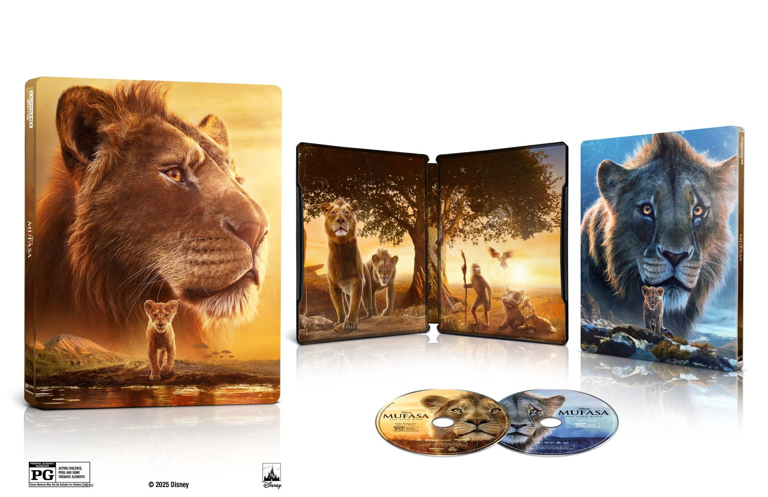 Mufasa: The Lion King (Steelbook) (4K Ultra HD + Blu-ray + Digital Copy ...