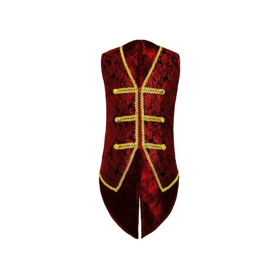 Mufeng Boys Medieval Renaissance outfit V Neck Tailcoat Kids Dress Up ...