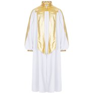 Frostluinai Clergy Robe for Women Long Sleeve Stand Collar Clergy ...