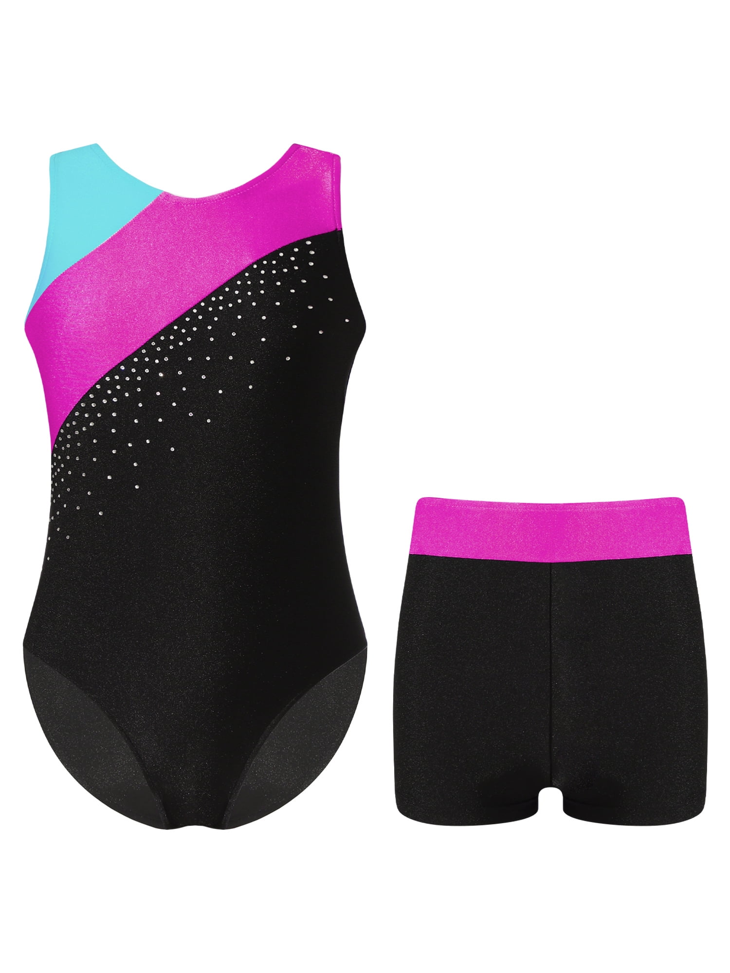 Mufeng Gymnastics Leotards for Girls One Piece Cross Back Dance Unitard ...
