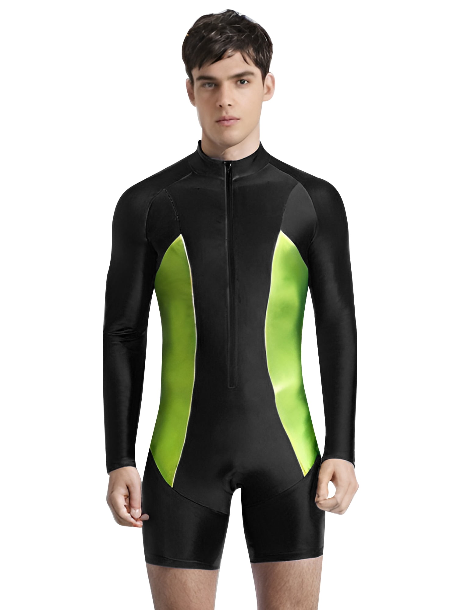 Mufeng Men's Swimsuits Premium Neoprene Shorty Wetsuit Front Zip Color ...