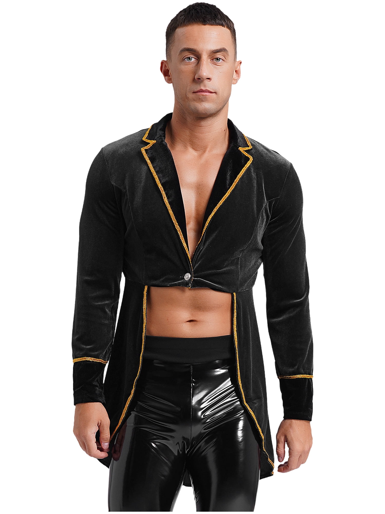 Mufeng Men's Vintage Velvet Tailcoat Jackets Medieval Victorian ...