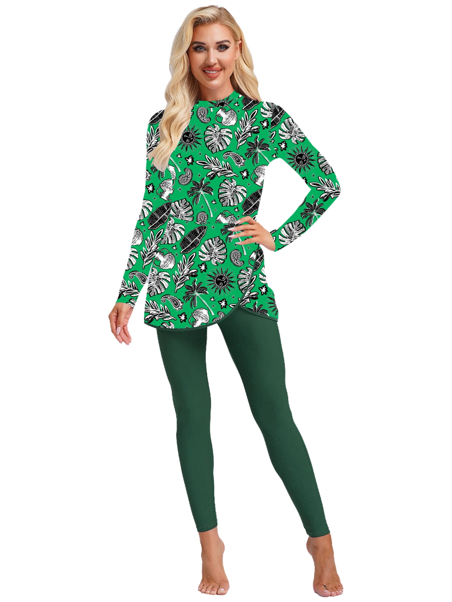 Mufeng Women's Burkini Islamic Modest Bathing Suit Muslim Swimwear Long ...
