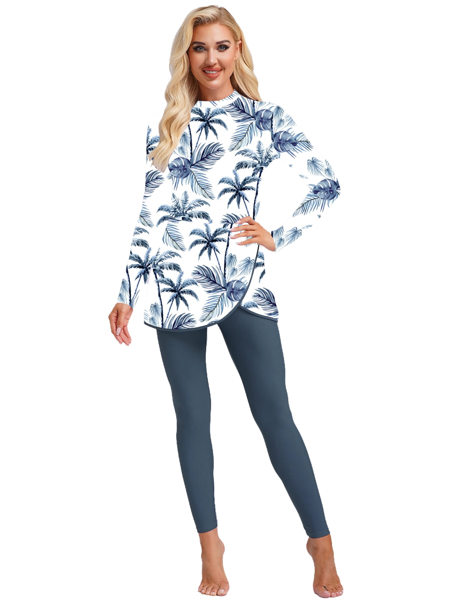 Mufeng Women's Burkini Islamic Modest Bathing Suit Muslim Swimwear Long ...