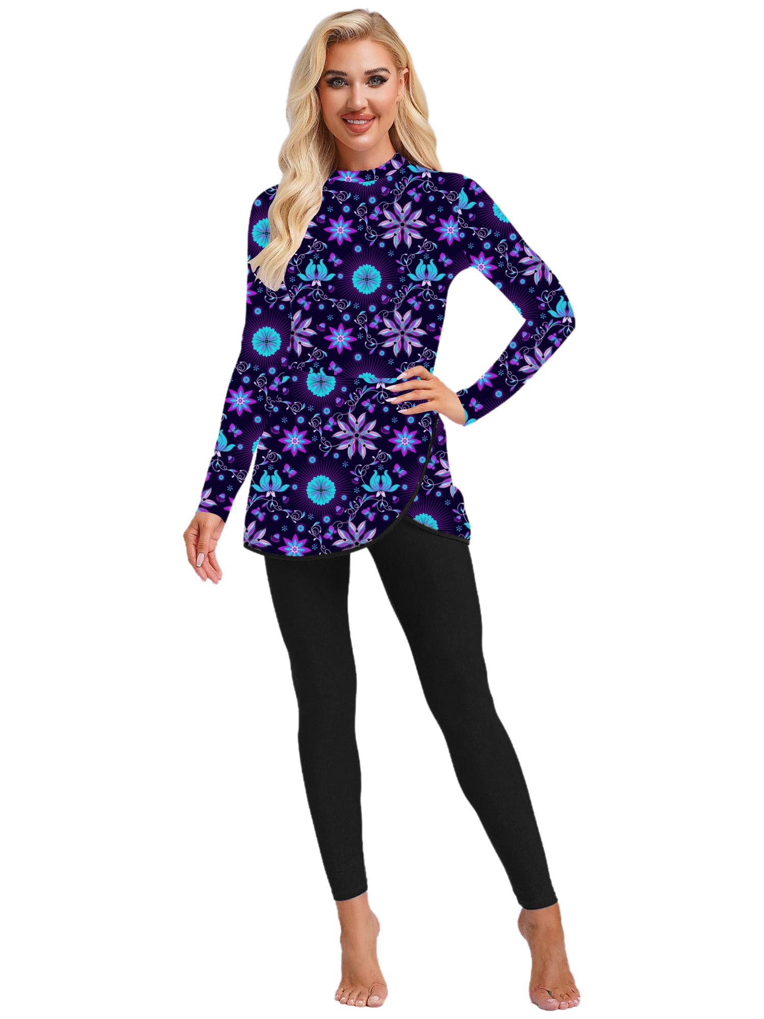 Mufeng Women's Burkini Islamic Modest Bathing Suit Muslim Swimwear Long ...