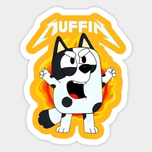 Muffin Bluey Metal 2 Sticker Bluey Stickers For Kids, Bluey Stickers ...