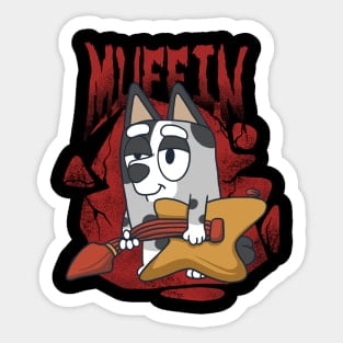 Muffin Bluey - Metal Music Sticker Bluey Stickers For Kids, Bluey ...