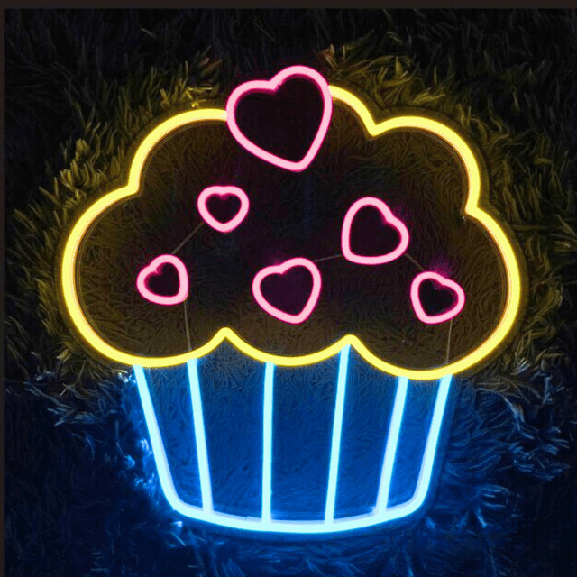 Muffin Cake Neon Sign, Bakery Coffee Shop Decor, Signboard - Walmart.com