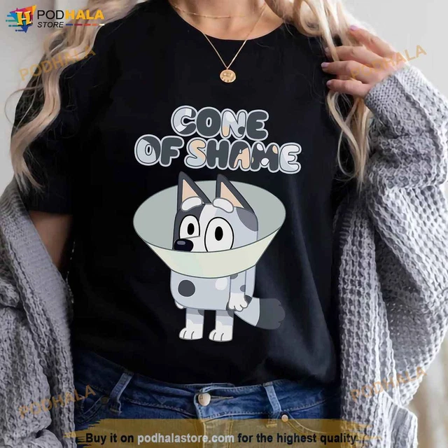 Muffin Cone Of Shame Bluey Family Shirt Bluey Dog Cartoon Merch For ...