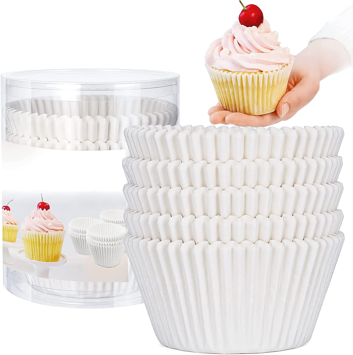 Muffin,Cupcake, and more Baking Cup Liner – Extra Large – Sturdy ...