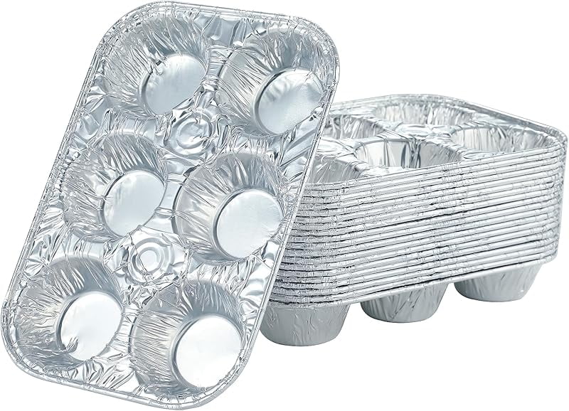 Muffin Pan 6-Cup Cupcake Aluminum Pans Favorite Muffin Tin Size for ...