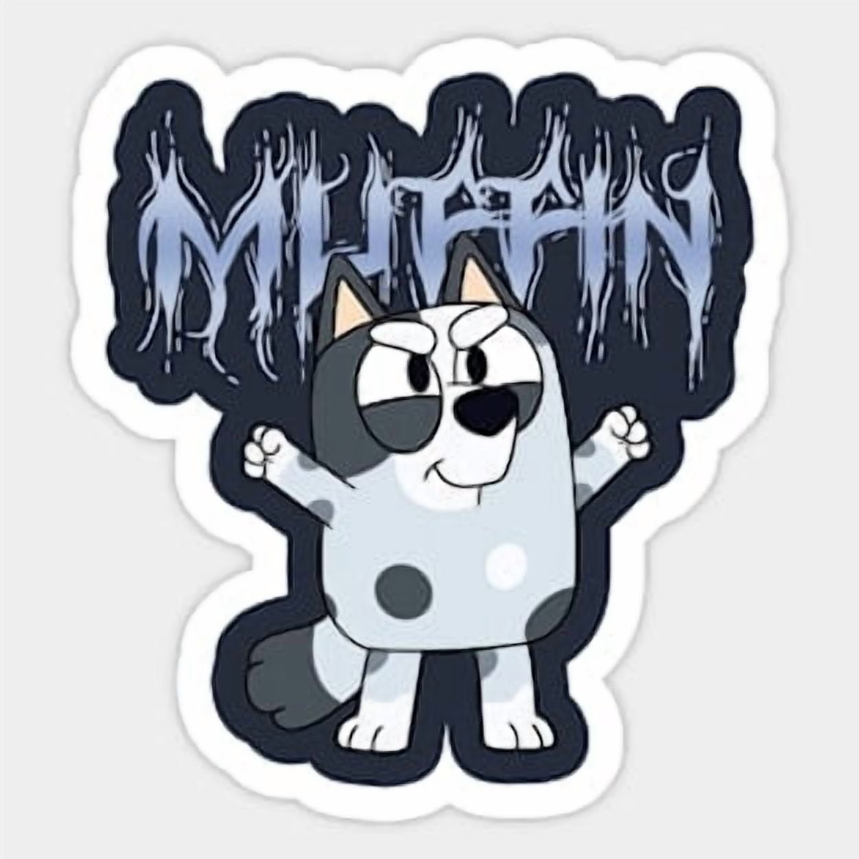 Muffin Pose Sticker Bluey Stickers For Kids, Bluey Stickers Party ...