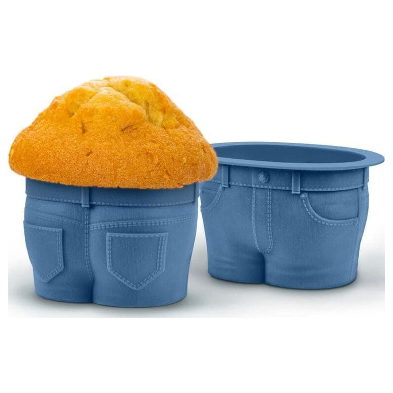 Muffin Tops Baking Cups Set of 4 Jeans Cupcake Holders - Walmart.com