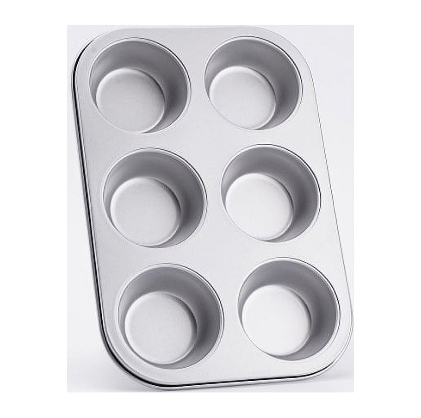 WJXJJ Muffin Tray Set of 2, 6 Hole Muffin Tin, Stainless Steel Bakeware ...