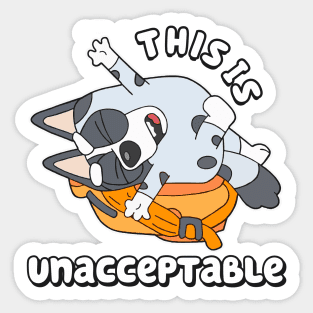 Muffin This Is Unacceptable Sticker Bluey Stickers For Kids, Bluey ...
