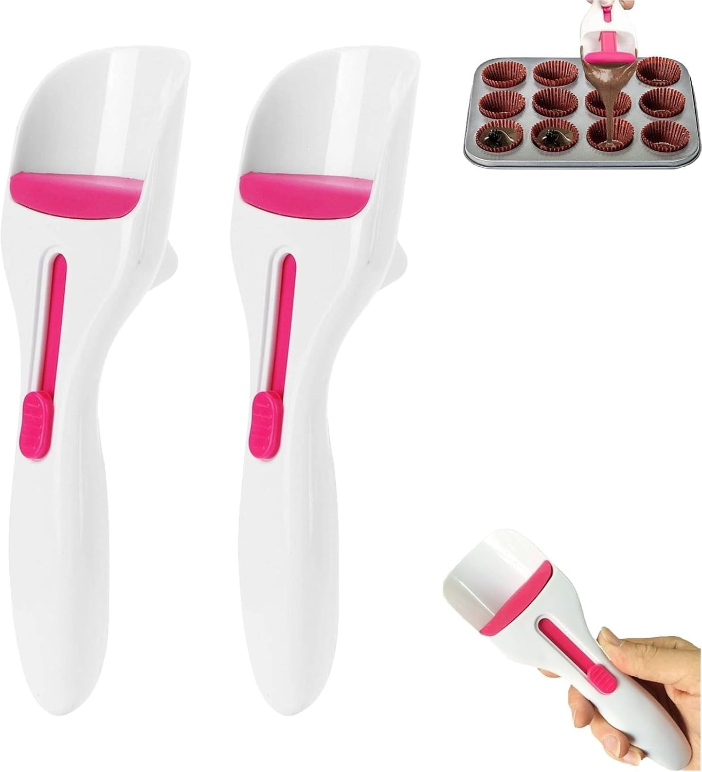 Muffin and Cupcake Scoop, Cupcake Scoop Batter Dispenser, One Touch ...