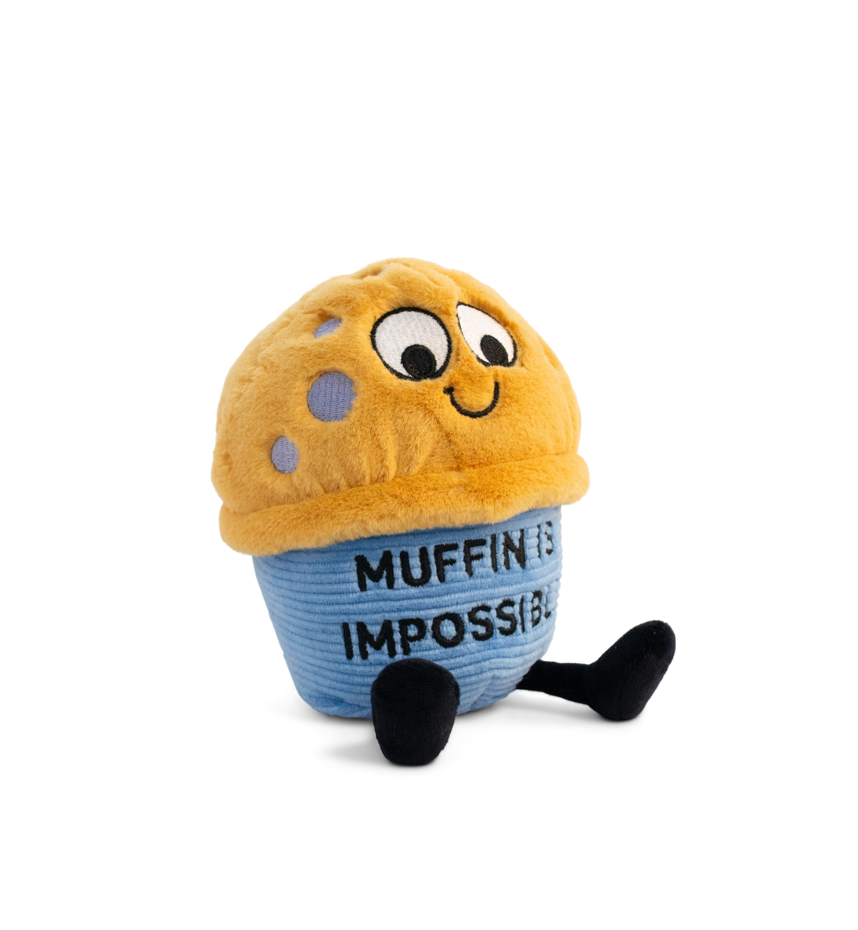 Muffin is Impossible Blueberry Muffin Meme, Plushie - Funny Pun White ...