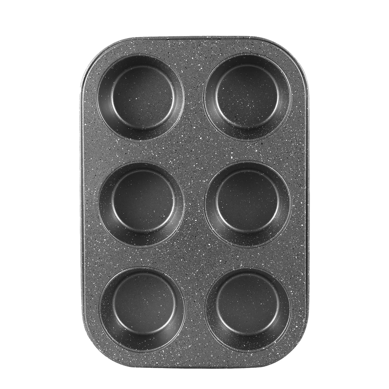 Walooza Muffin Pan 6 Cup Nonstick Carbon Steel Cake Pan with Deep Sides ...
