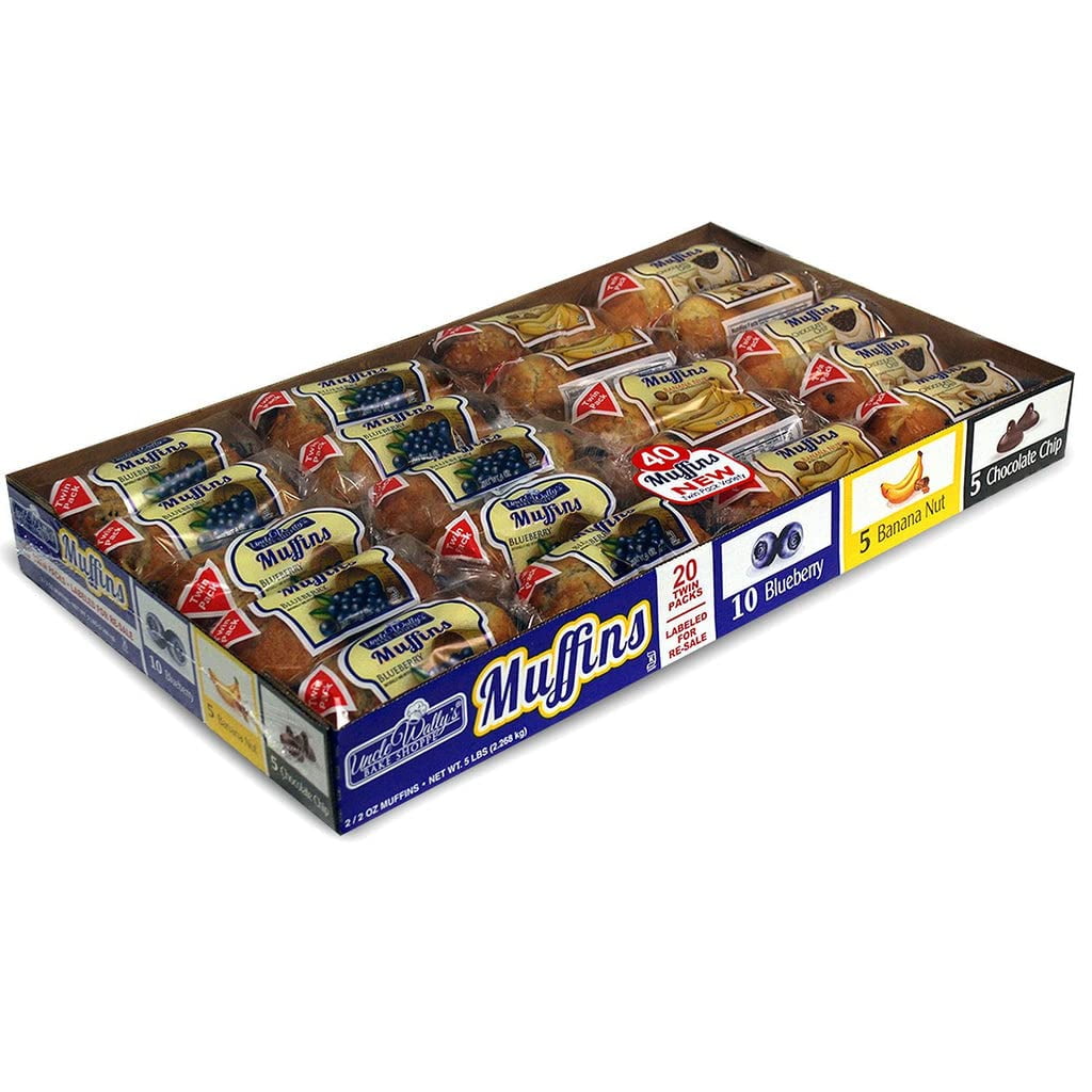 Muffins Variety Pack (20 twin packs - 8 Blueberry Muffins, 12 Chocolate ...