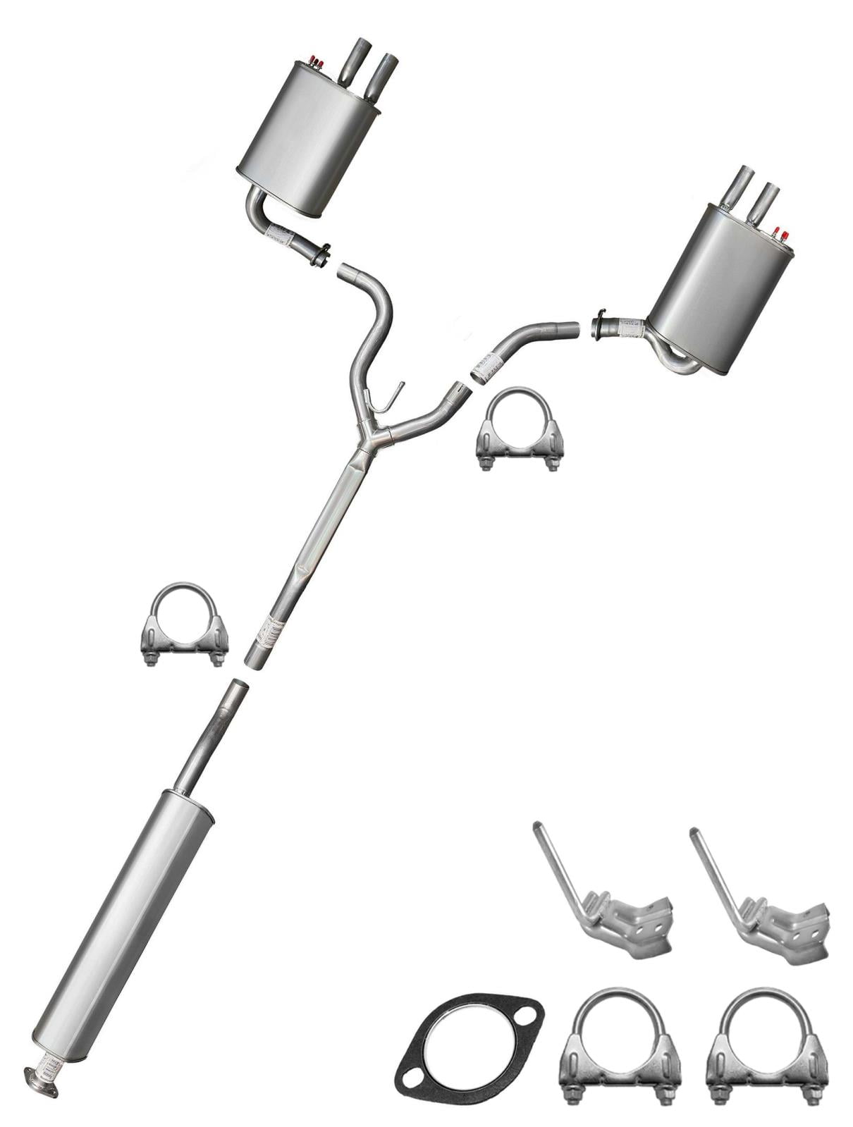 Muffler Resonator Pipe Exhaust System Kit fits 2004-2008 Maxima 3.5L ...