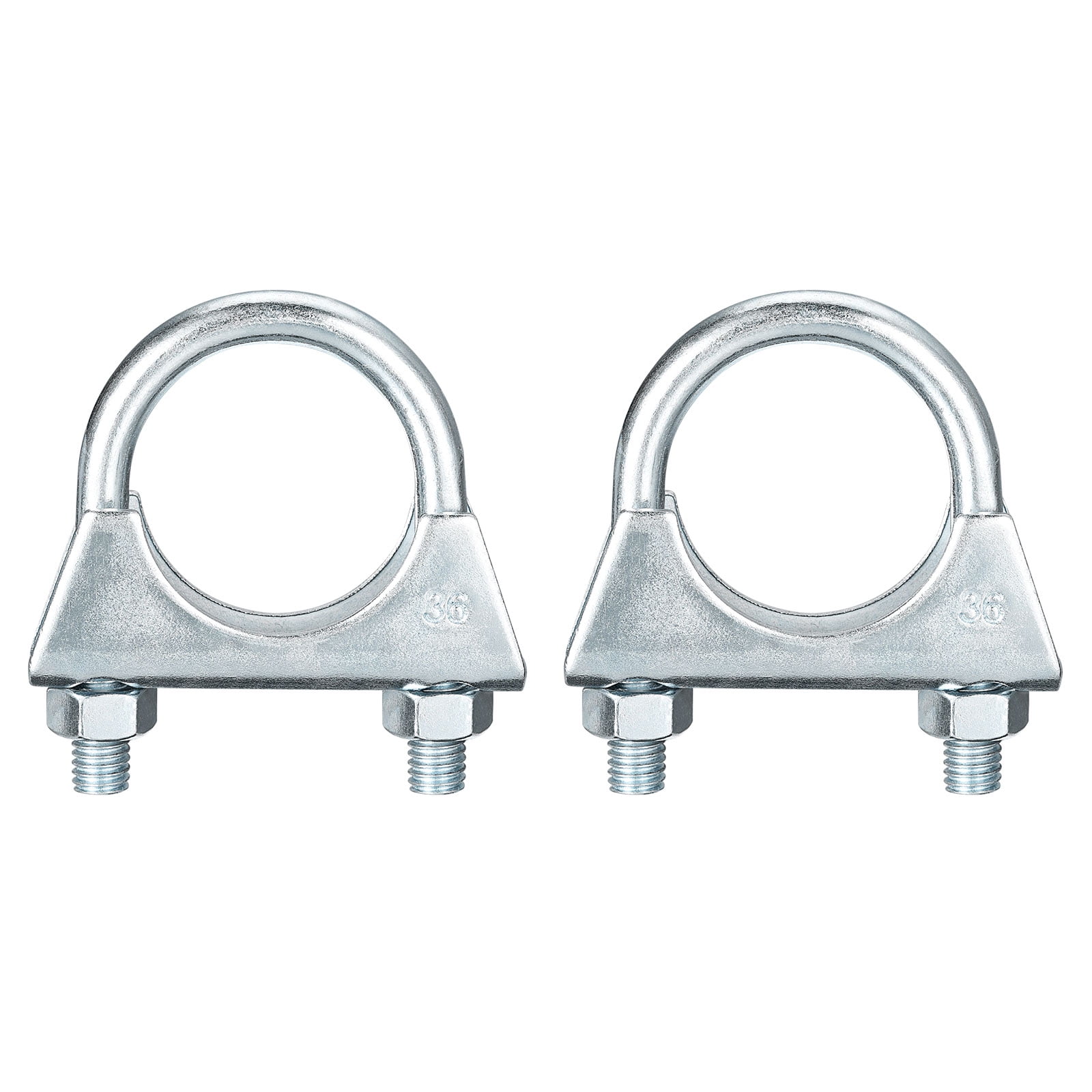 Muffler U-Bolt Clamps for 35mm Diameter Pipe, 2 Pack Saddle Type U-bolt ...