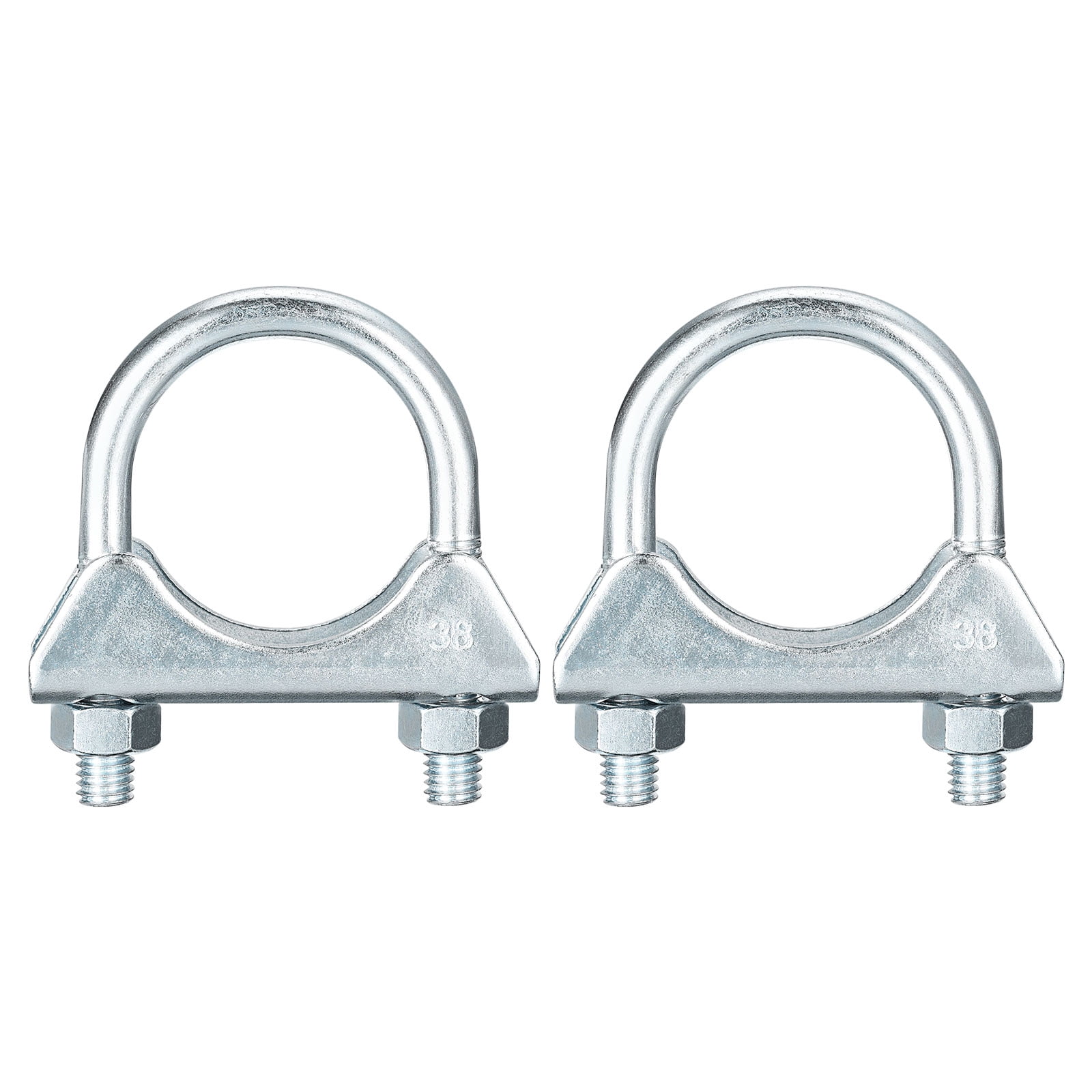 Muffler U-Bolt Clamps for 38mm Diameter Pipe, 2 Pack Saddle Type U-bolt ...
