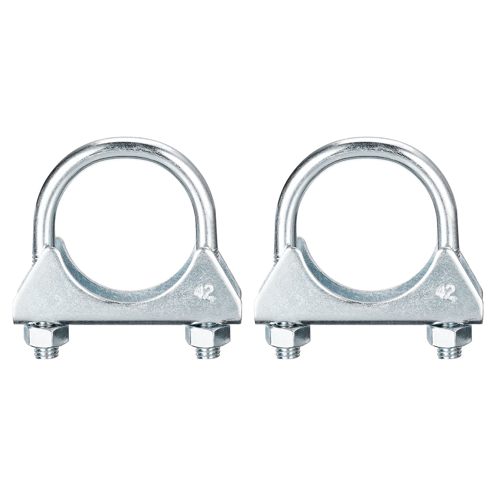 Muffler U-Bolt Clamps for 42mm Diameter Pipe, 2 Pack Saddle Type U-bolt ...