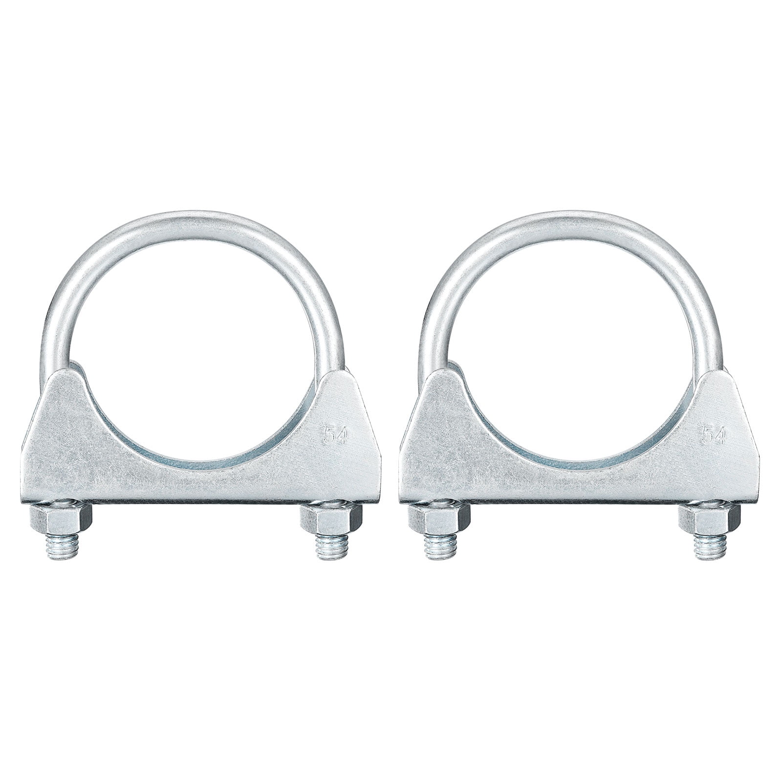 Muffler U-Bolt Clamps for 54mm Diameter Pipe, 2 Pack Saddle Type U-bolt ...
