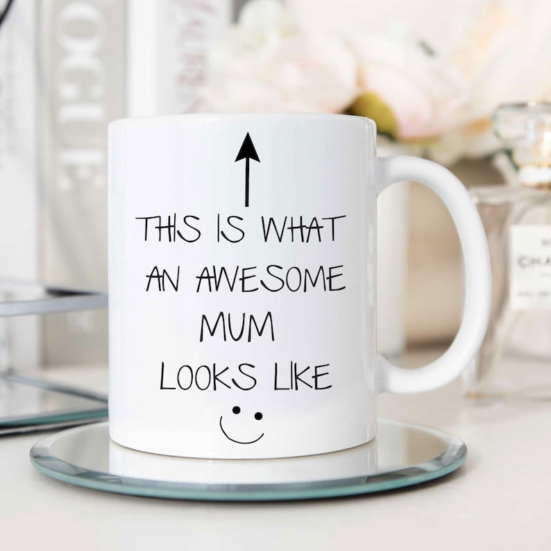 Mug - Awesome Mum Gift, Ceramic Novelty Cup, Mother's Day Present, This ...