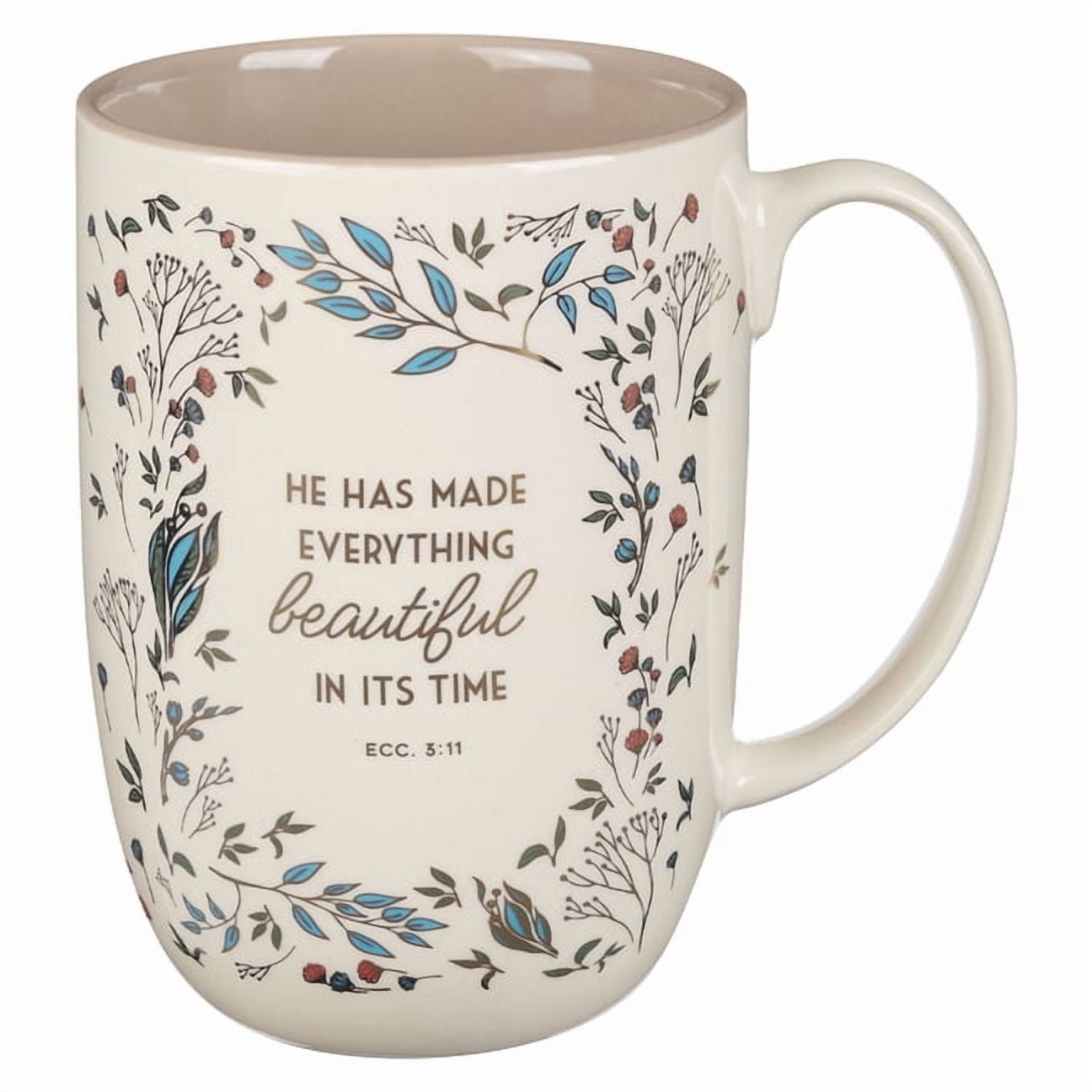 Mug Cream/Brown Everything Beautiful Ecc. 3:11, (Hardcover) - Walmart.com
