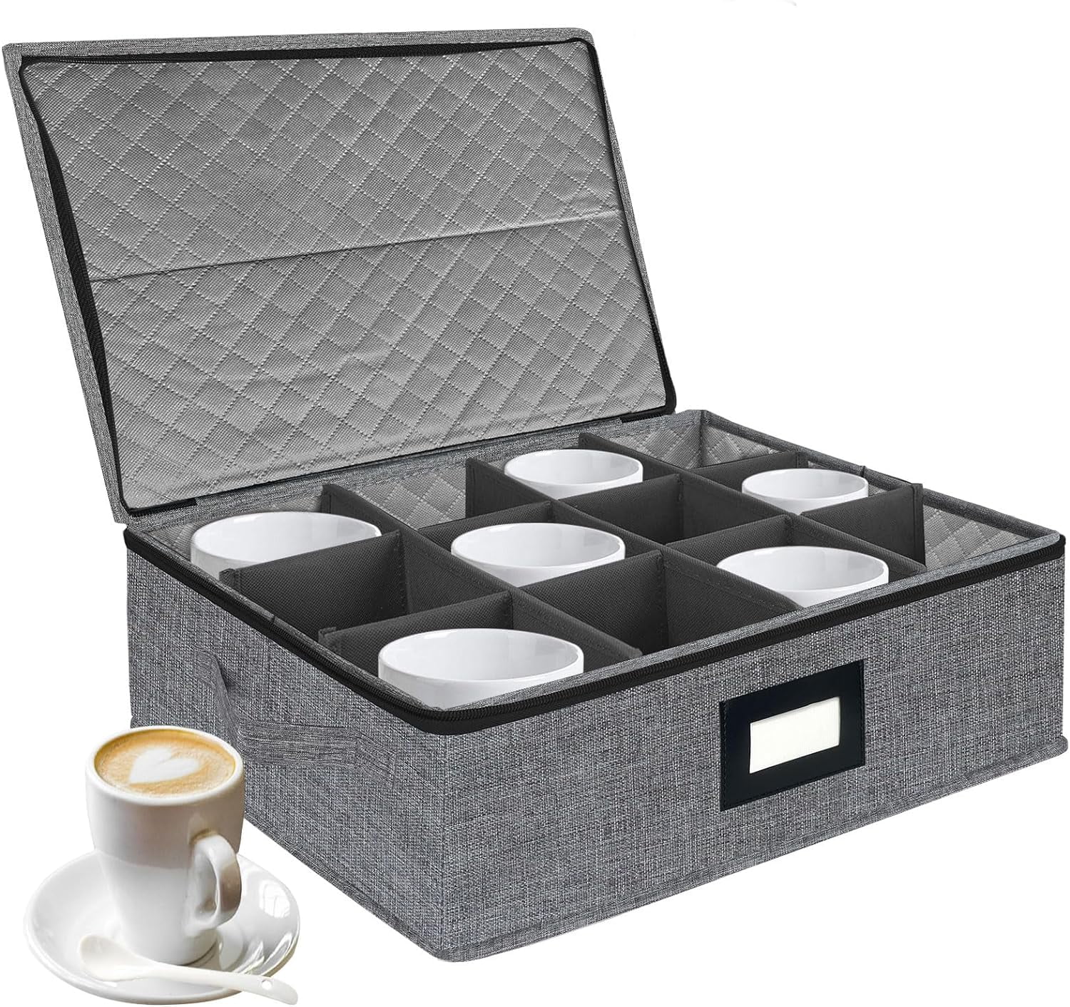 Mug and Cup Storage Box with Dividers, Coffee Mug Storage Case China ...