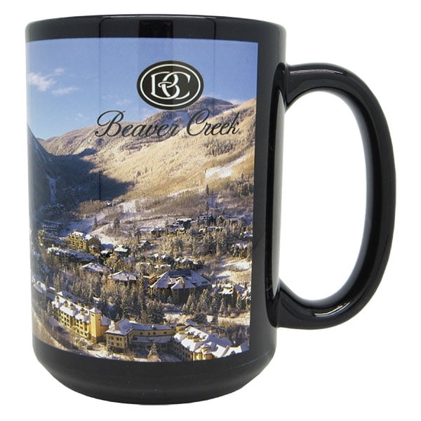 PCF Mug Dye Sub 15oz Black - Beaver Creek CO Resort Logo Mug - Walmart.com
