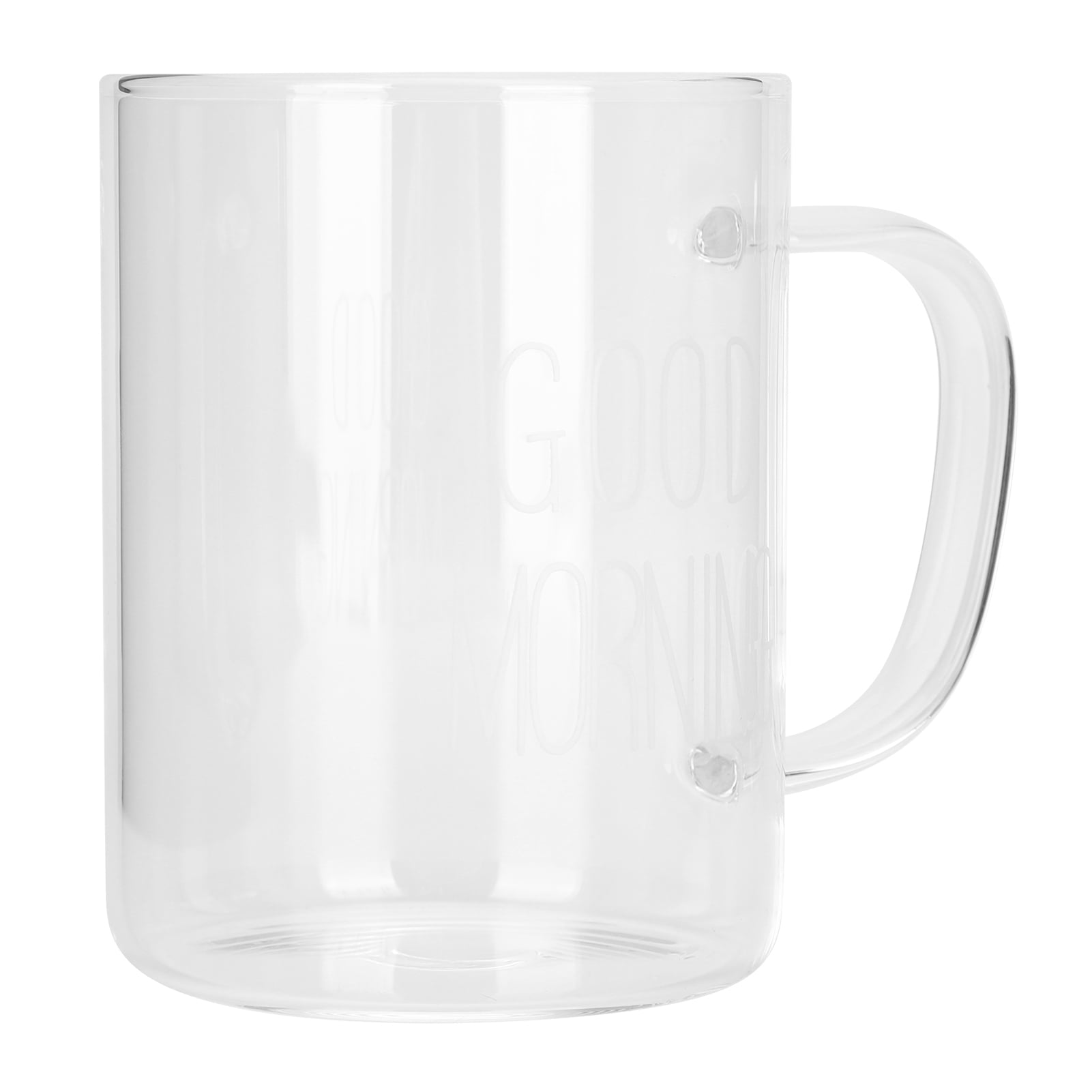 Mug Glass Coffee Cup 12oz Glass Mug Cappuccino Latte Glass Cup Clear Insulated Borosilicate