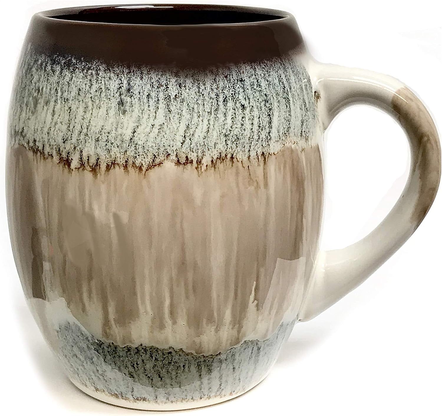 Mug Glazed Ceramic Coffee Mugs, Large Coffee Mug Set of 2 Sturdy ...