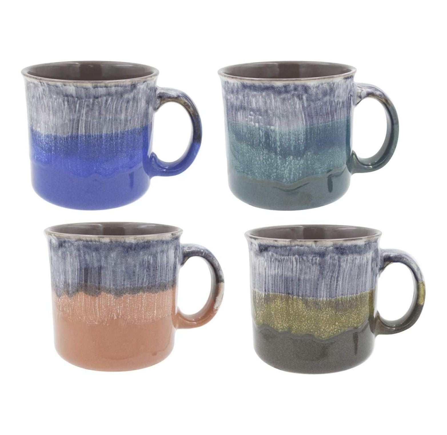 Mug Glazed Ceramic Coffee Mugs, Large Coffee Mug Set of 4 Sturdy ...